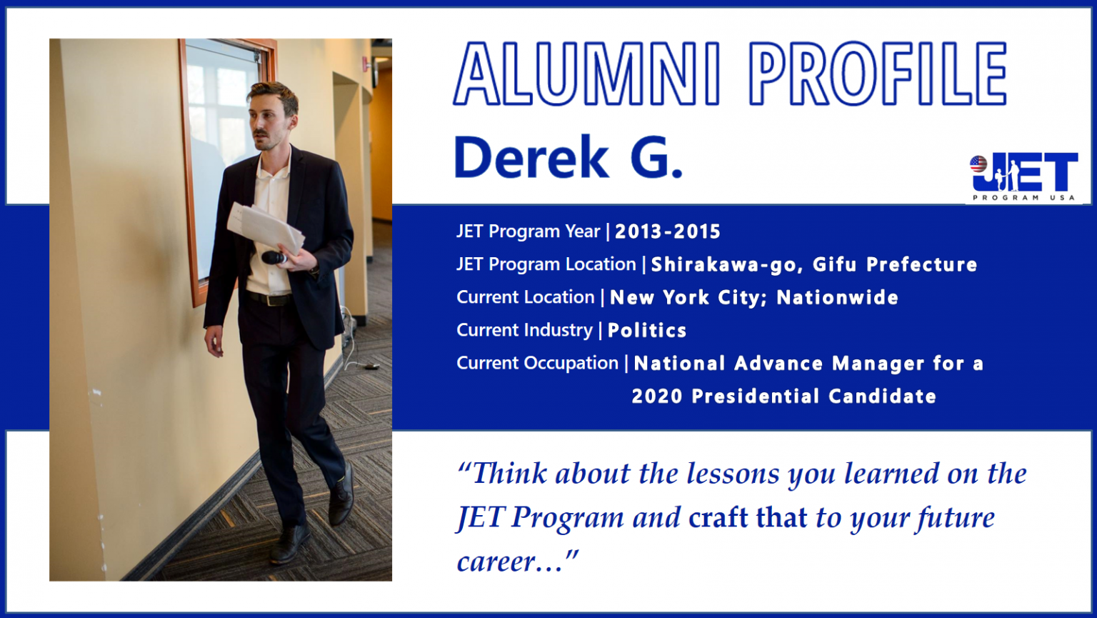 Alumni Profile – Derek G. – JET Program USA